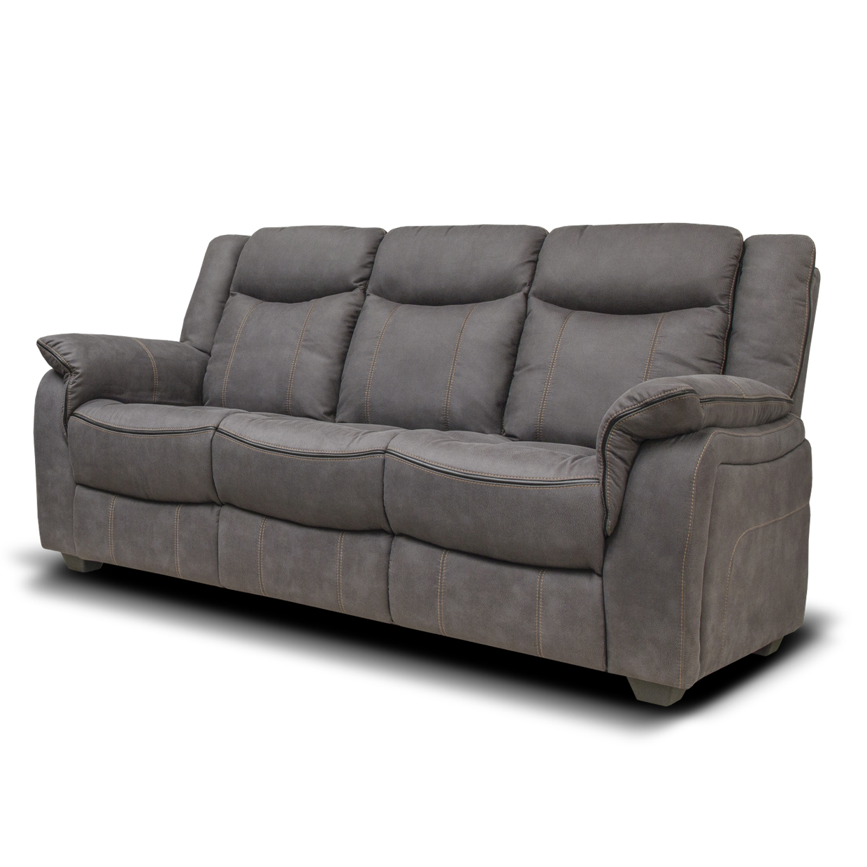 Sofahouse - Brooklyn Fabric Sofa - Charcoal