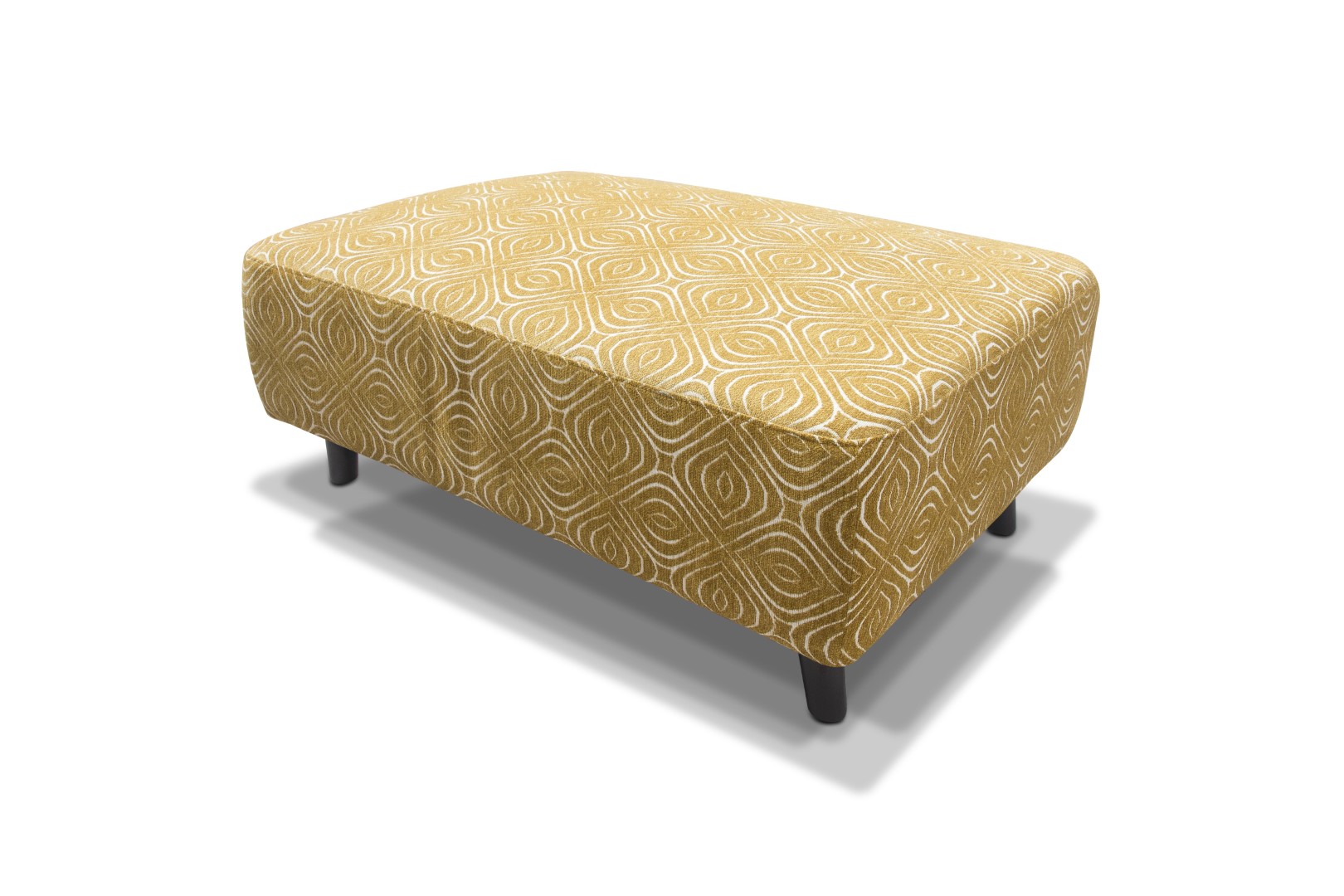 Sofahouse - Poppy Footstool & Cushion Set - Ochre
