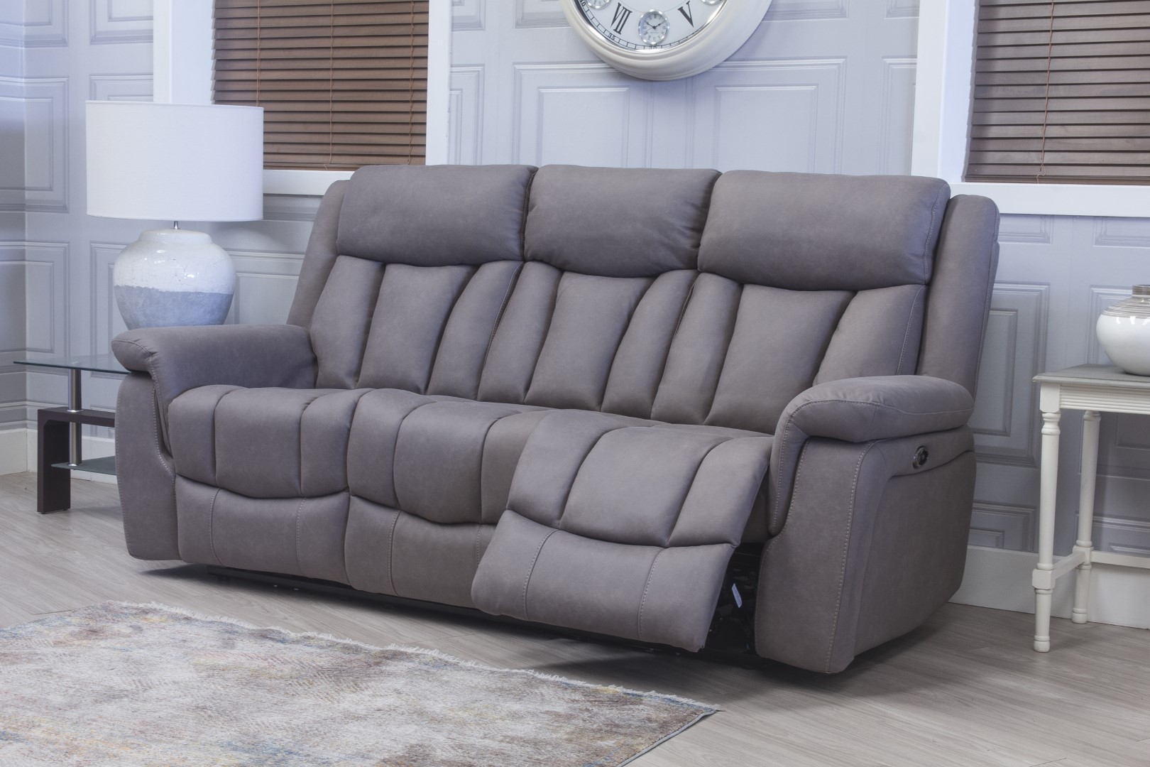 Sofahouse - Santino Grey Fabric Sofa
