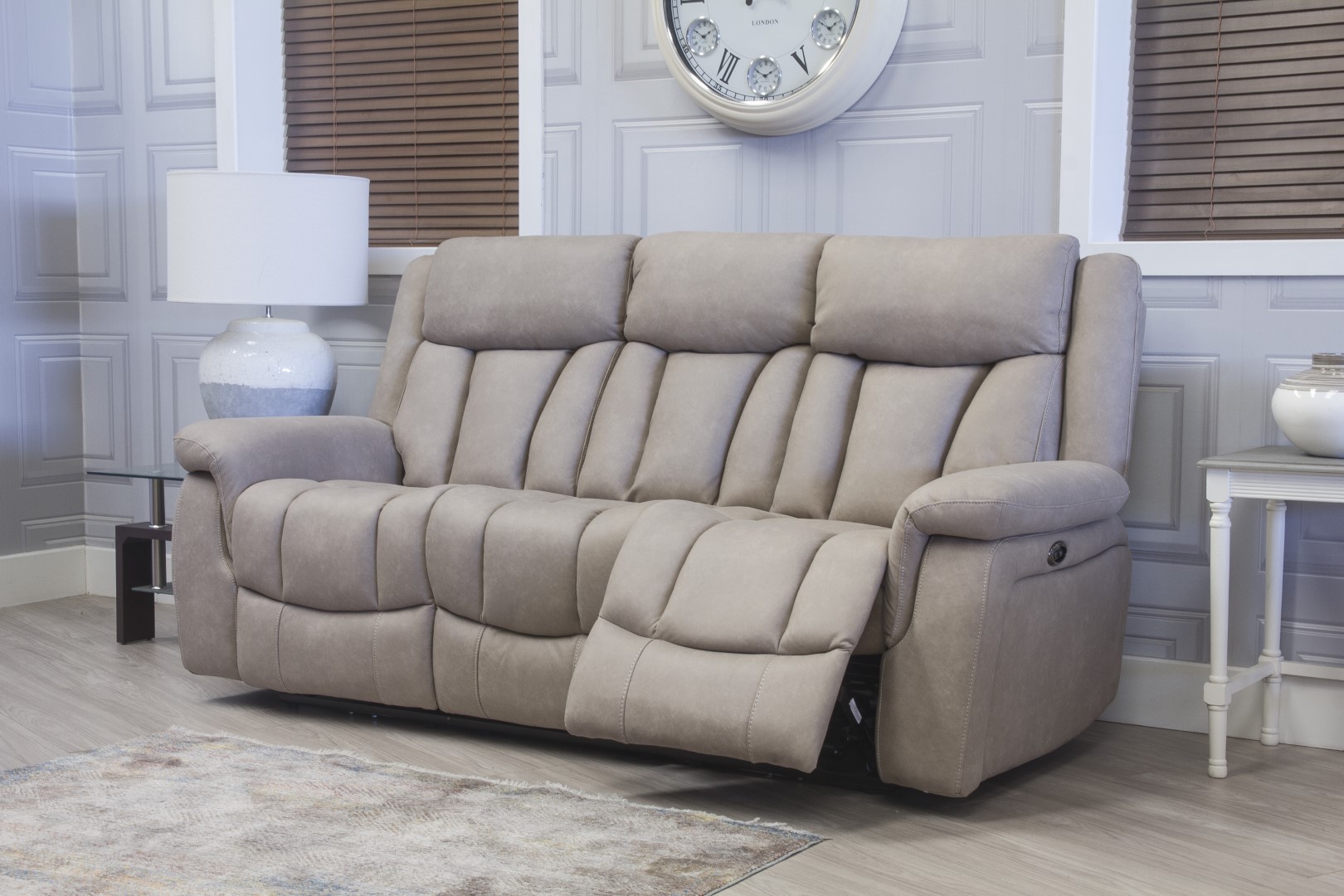Sofahouse - Santino Sandstone Fabric Sofa