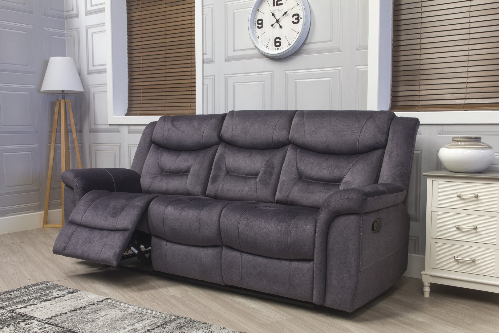 Sofahouse - Silvano Grey Fabric Sofa