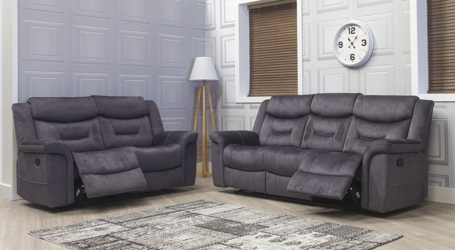 Sofahouse - Silvano Grey Fabric Sofa