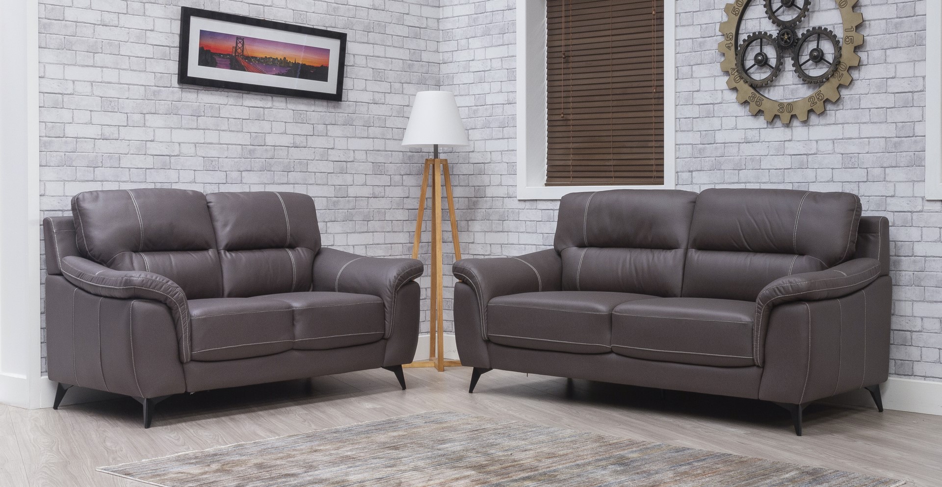 Sofahouse - Ellie Grey Fabric Sofa