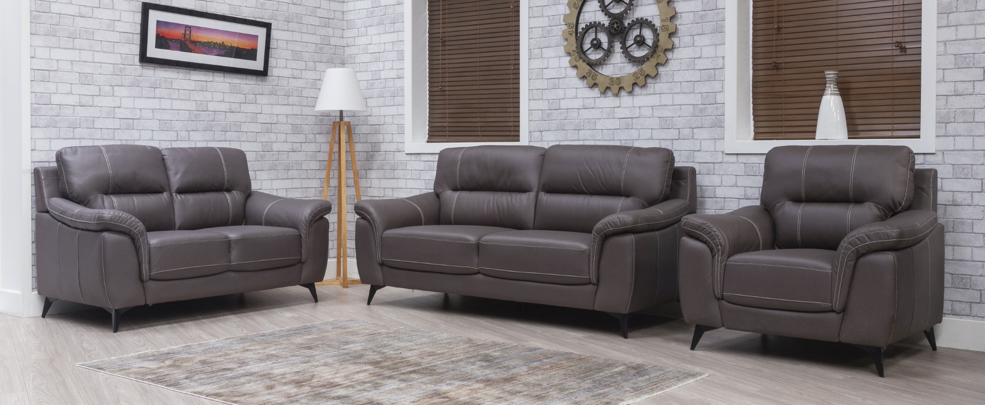 Sofahouse - Ellie Grey Fabric Sofa