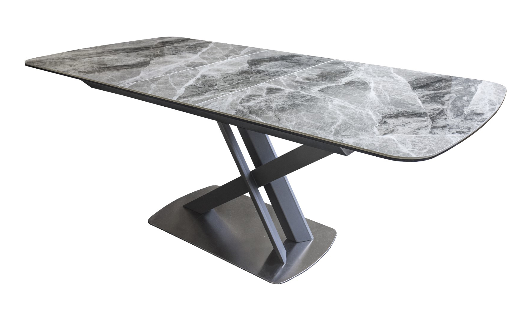 Sofahouse - Mirage Extending Dining Table - Dark Grey