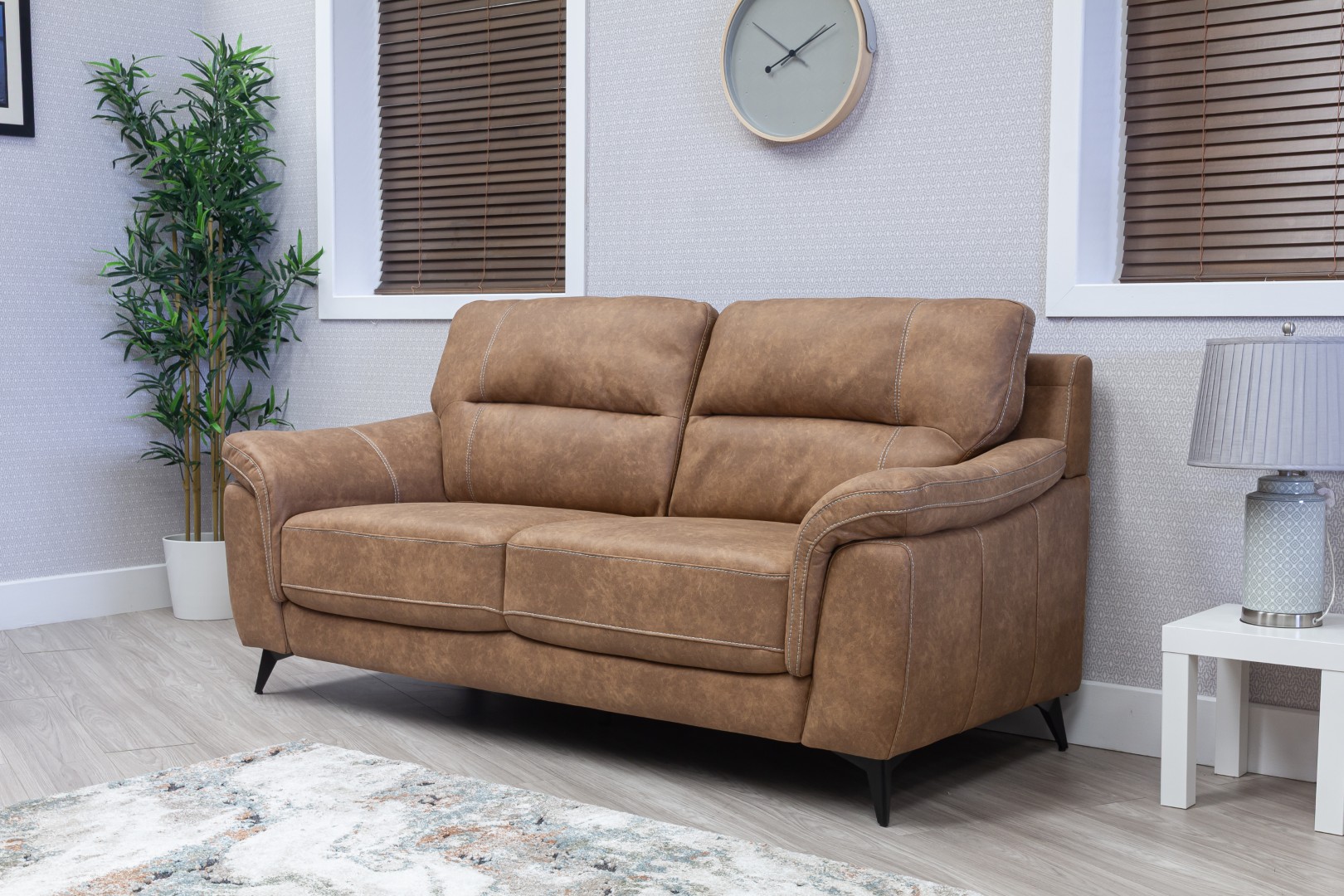 Sofahouse - Abbie Saddle Fabric Sofa